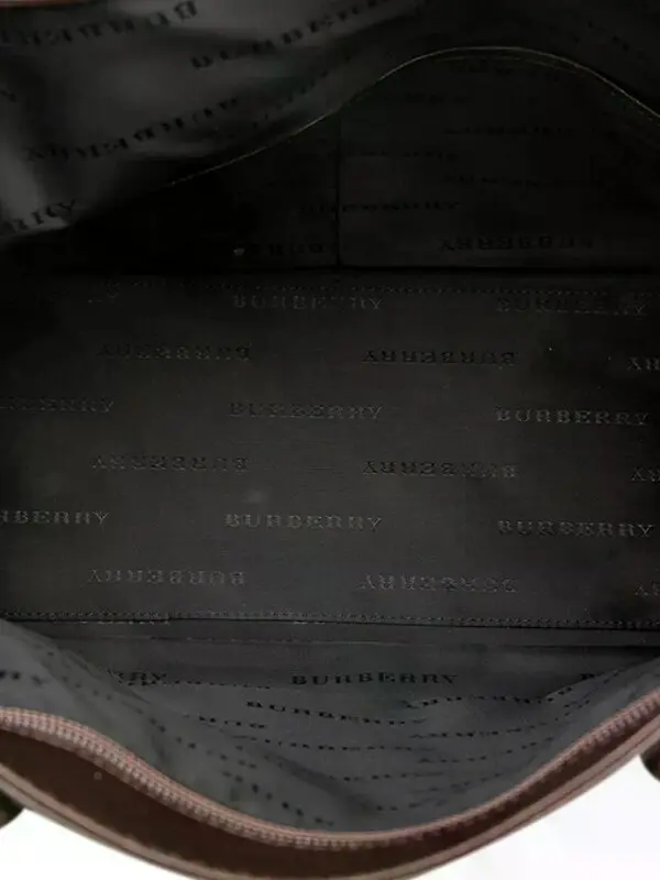 Burberry House Check Canvas Convertible Tote Satchel