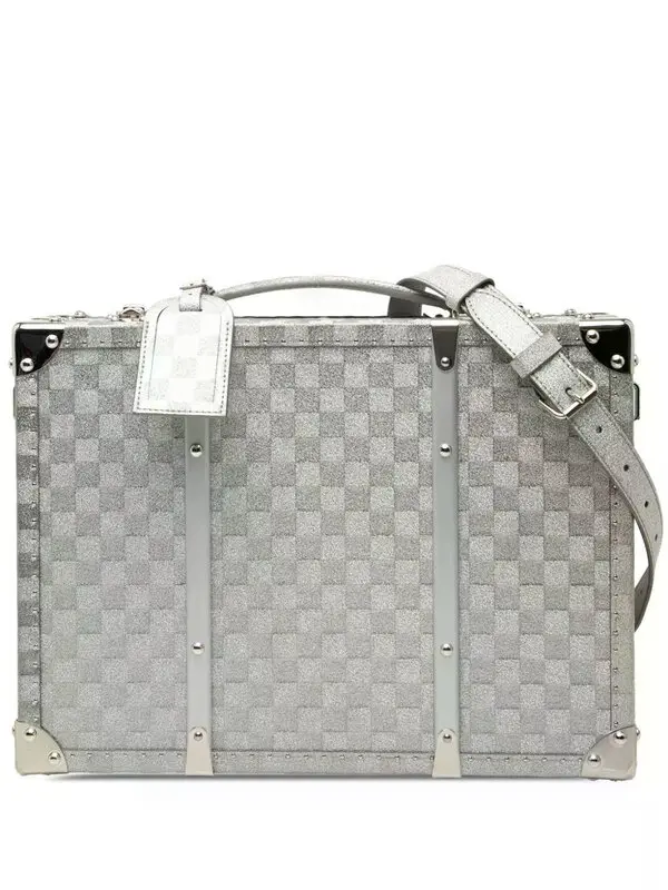 LOUIS VUITTON Damier Glitter Briefcase Trunk Travel Bag - Silver