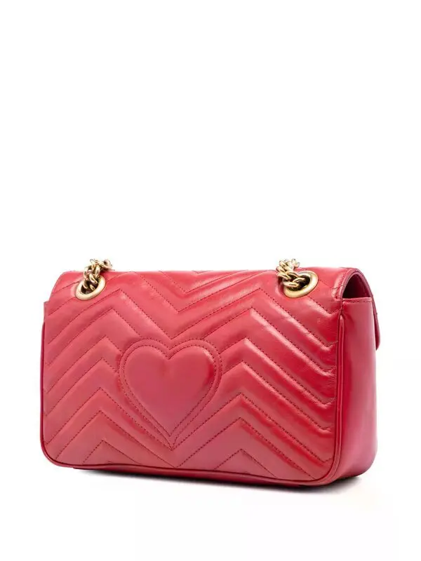 Gucci Gg Marmont Matelassé Leather Shoulder Bag - Red