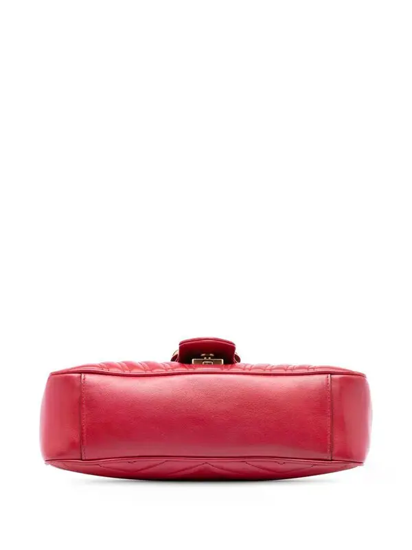 Gucci Gg Marmont Matelassé Leather Shoulder Bag - Red