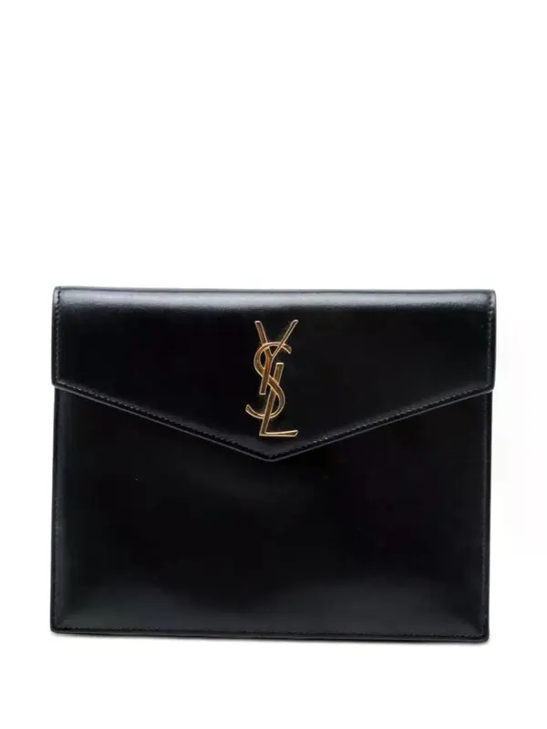 Saint Laurent Monogram Uptown Pouch Clutch Bag - Black