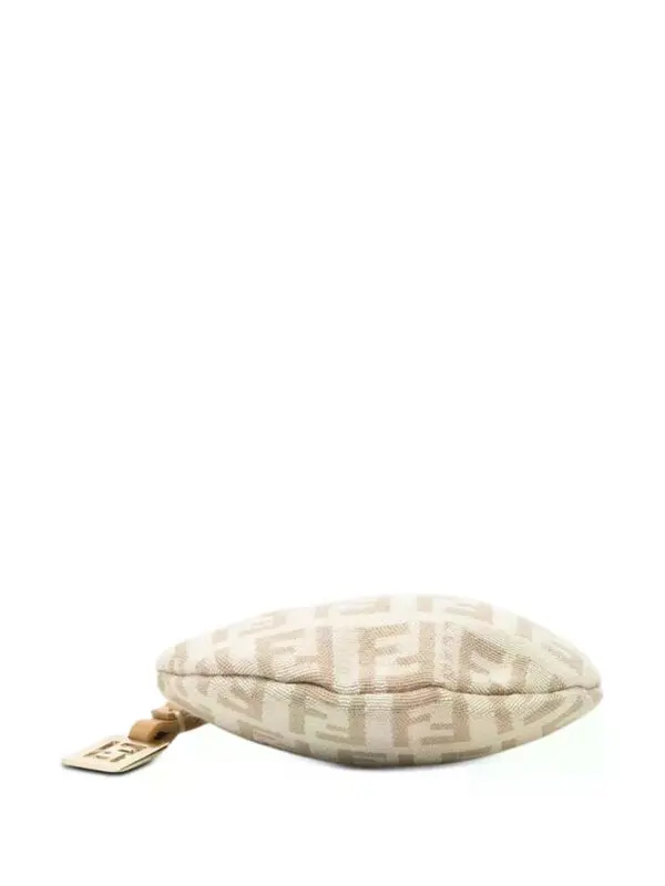 Fendi Zucchino Canvas Kiss Lock Coin Pouch