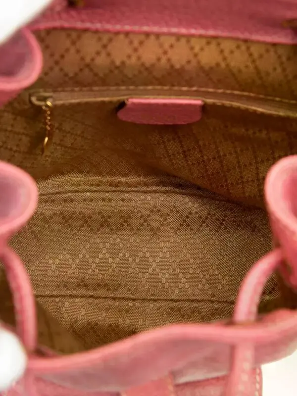 Gucci Suede Bamboo Backpack - Pink