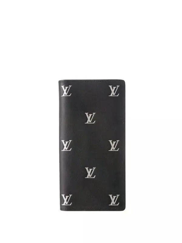 LOUIS VUITTON 2024 Blason Calfskin Monogram Brazza Bifold Wallet Long Wallets - Black