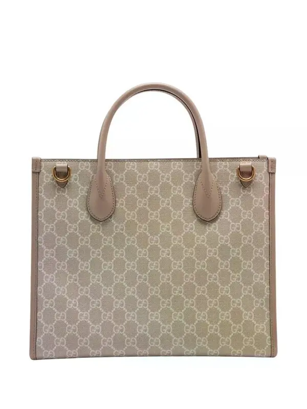 Gucci Gg Supreme Interlocking G Tote Satchel