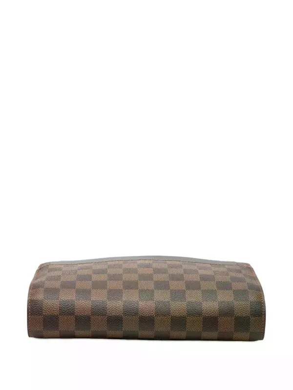 LOUIS VUITTON Damier Ebene Saint Louis Pochette Clutch Bag - Brown
