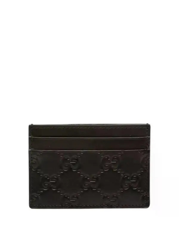 Gucci 2000-2015 Guccissima Card Holder - Black