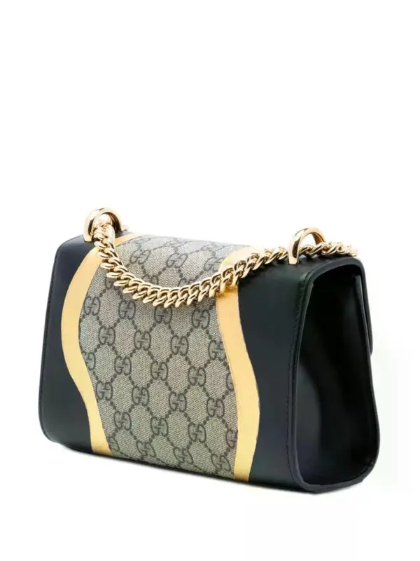 Gucci Gg Supreme Osiris Padlock Crossbody Bag - Neutrals