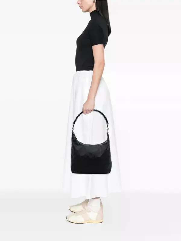 Gucci Gg Nylon Bamboo Shoulder Bag