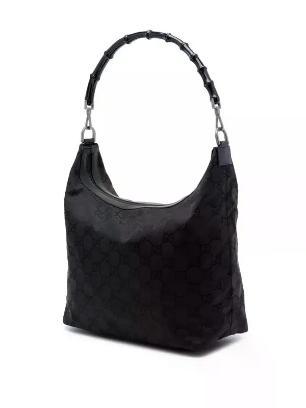 Gucci Gg Nylon Bamboo Shoulder Bag