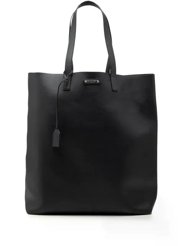 Saint Laurent Smooth Calfskin Shopping Tote Bag - Black