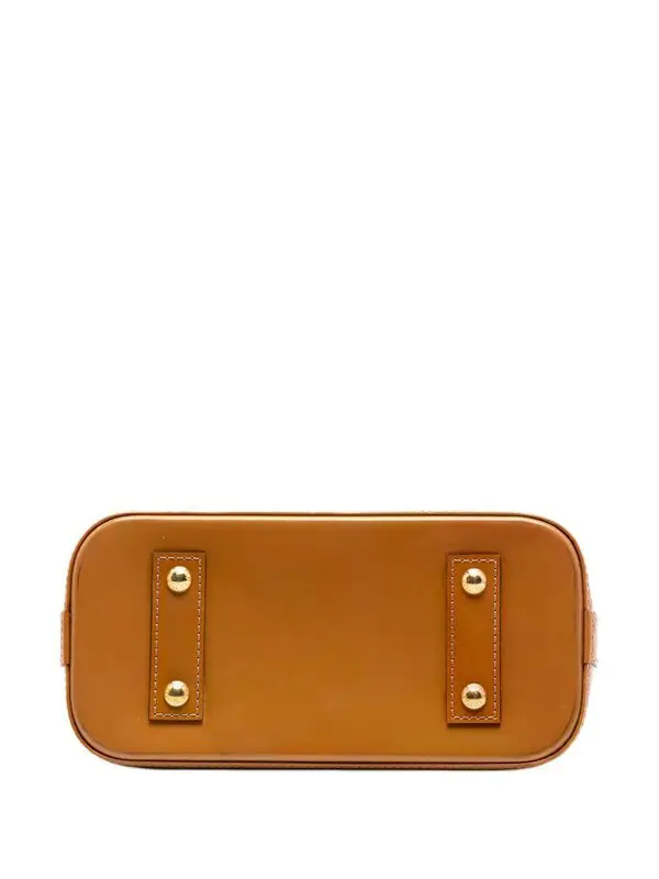 LOUIS VUITTON Monogram Vernis Alma Bb Satchel - Brown