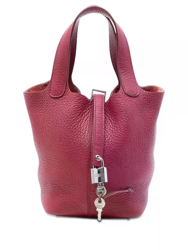 Hermès 2015 Clemence Picotin Lock 18 Handbag - Red