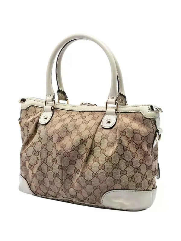Gucci Gg Canvas Sukey Satchel - Neutrals