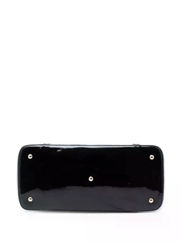Gucci Patent Leather Microssima Dome Satchel - Black