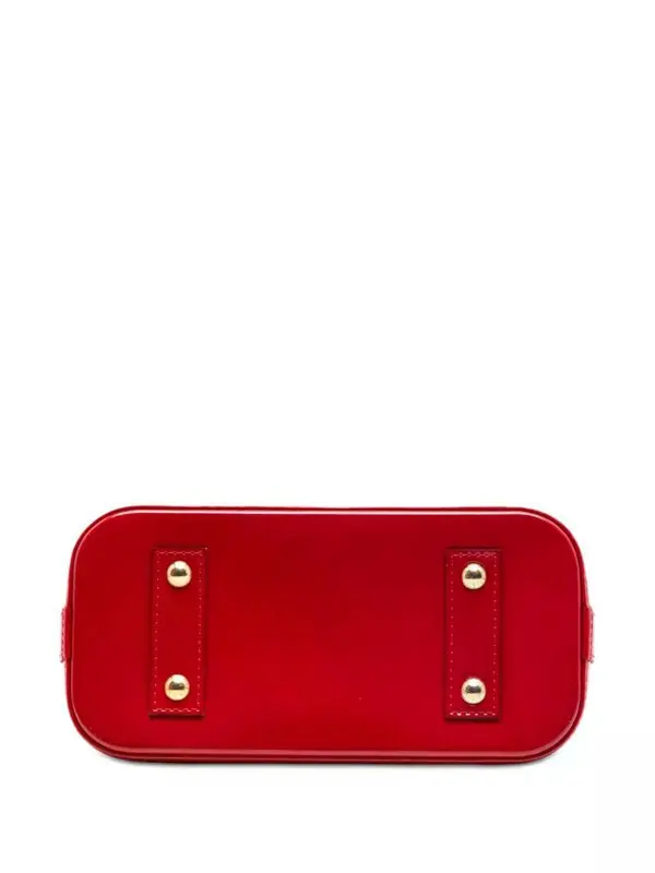 LOUIS VUITTON Monogram Vernis Alma Bb Satchel - Red