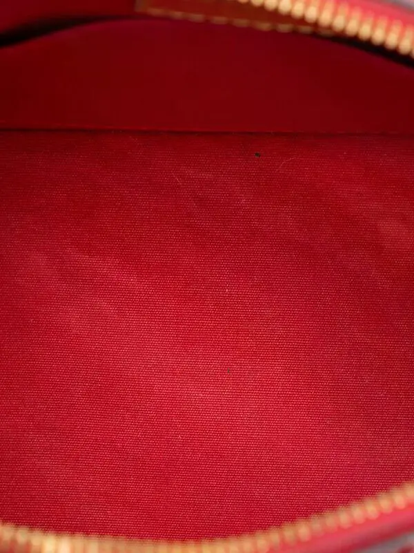 LOUIS VUITTON Monogram Vernis Alma Bb Satchel - Red