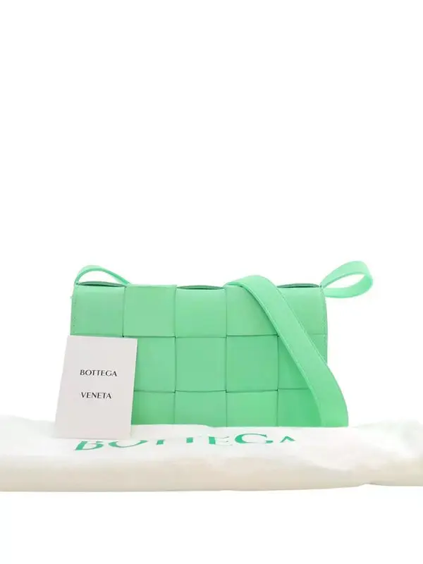 Bottega Veneta Nappa Intrecciato Cassette Crossbody Bag - Green