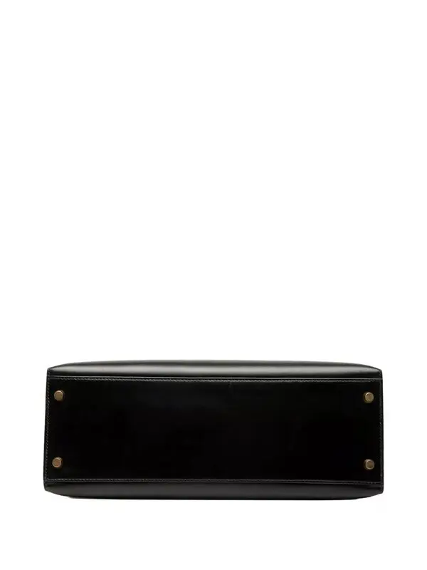 Hermès 1994 Box Calf Kelly Sellier 32 Satchel - Black