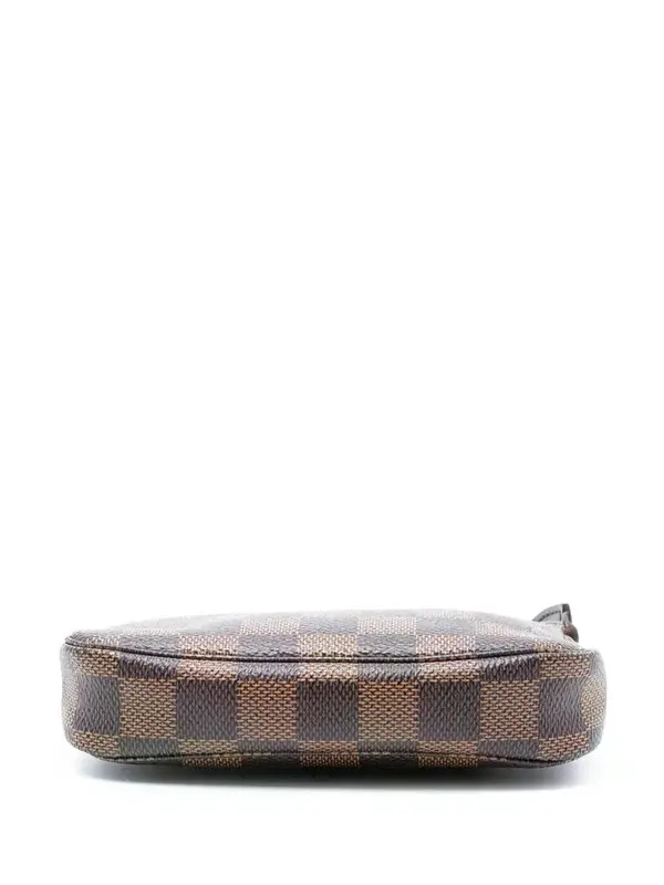 LOUIS VUITTON Damier Ebene Mini Pochette Accessoires Handbag - Brown