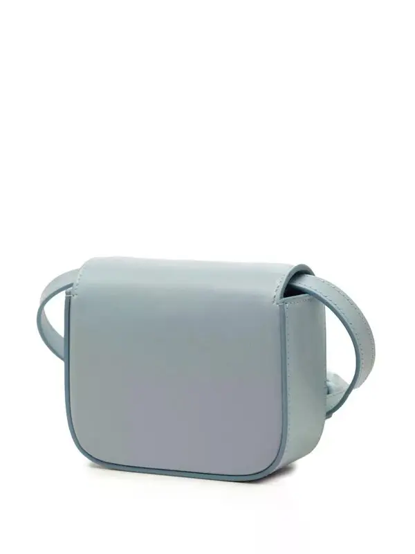 Celine Mini Shiny Calfskin Triomphe Crossbody Bag - Blue