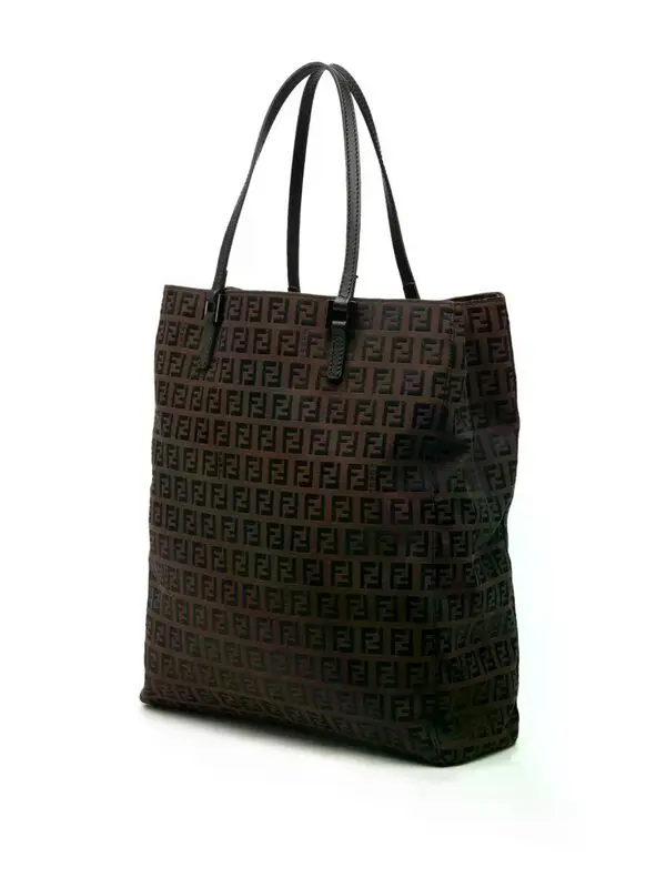 Fendi Zucchino Canvas Tote Bag - Brown