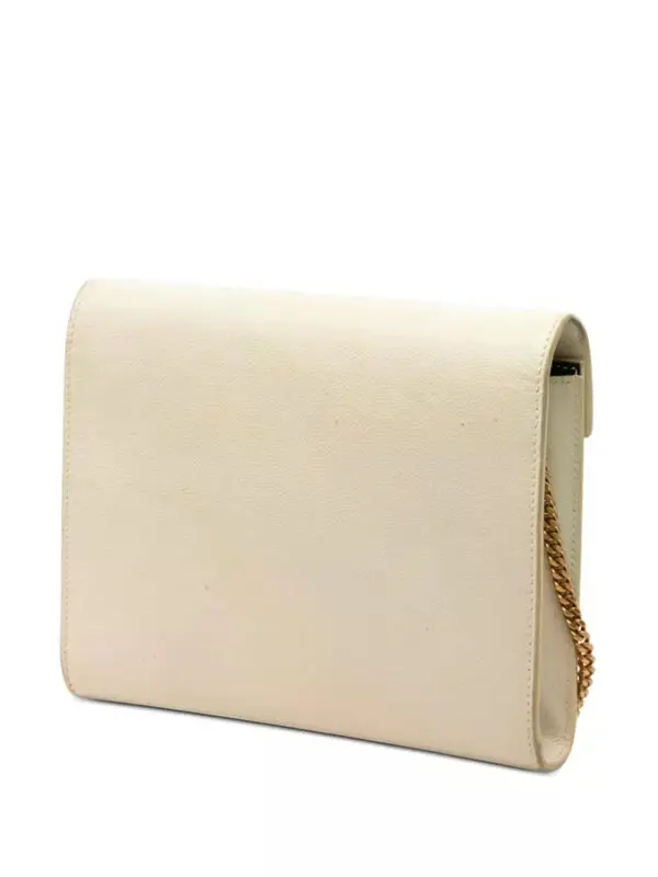 Saint Laurent Monogram Cassandra Chain Wallet Crossbody Bag - Brown