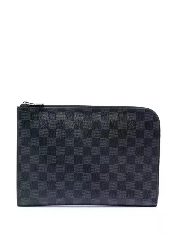 LOUIS VUITTON 2020 Damier Graphite Pochette Jour Mm Clutch Bag - Black
