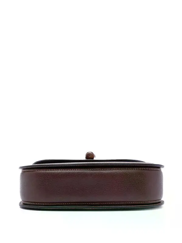 Gucci 20th Century Calfskin Bamboo Top Handle Bag Satchel - Brown