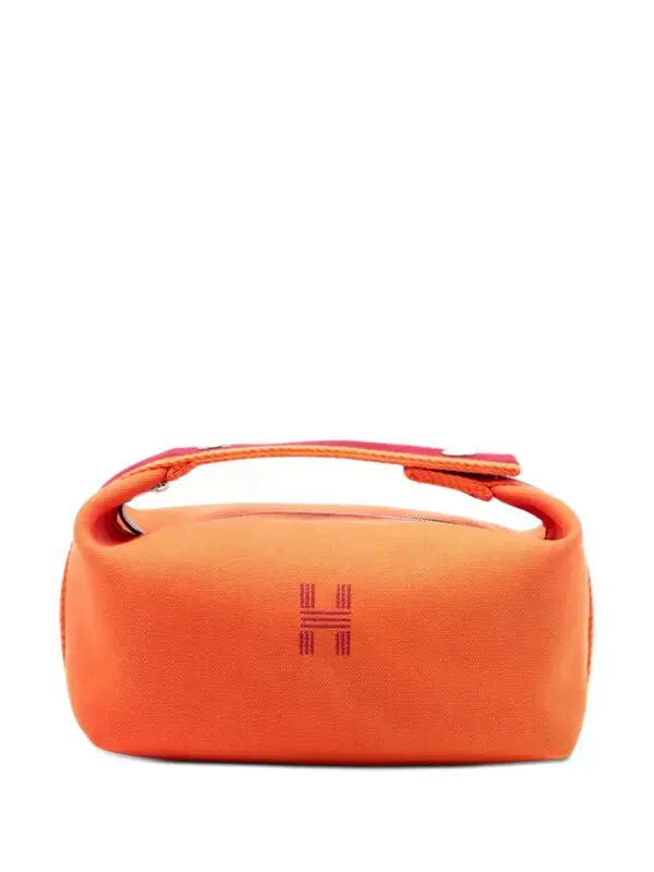 Hermès 2021-2026 Small Toile Bride A Brac Case Vanity Bag - Orange