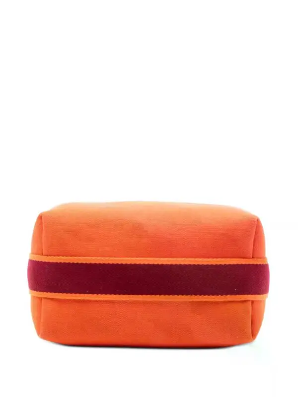Hermès Toile Bride A Brac Case Vanity Bag - Orange
