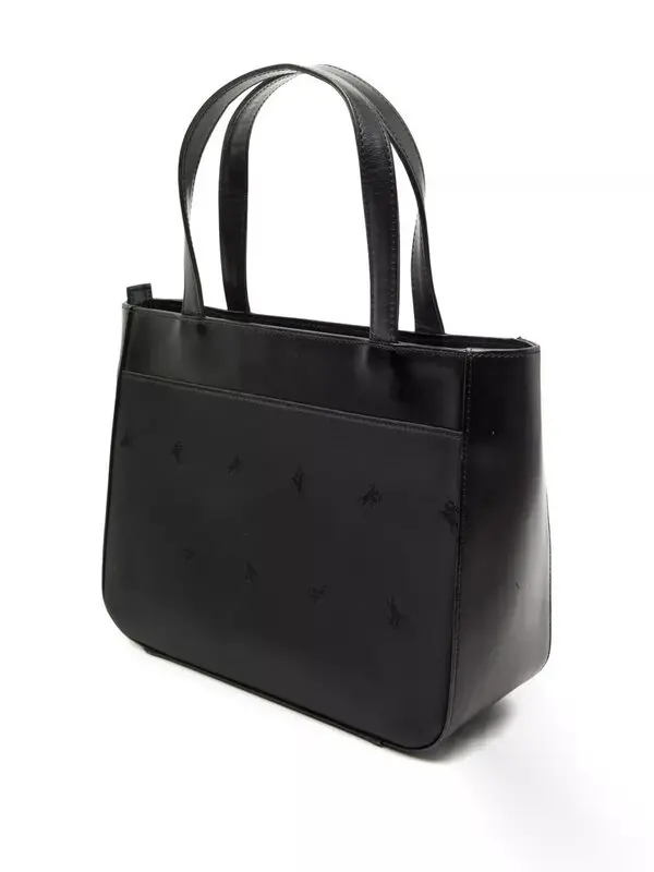 Burberry Leather Trimmed Nylon Handbag