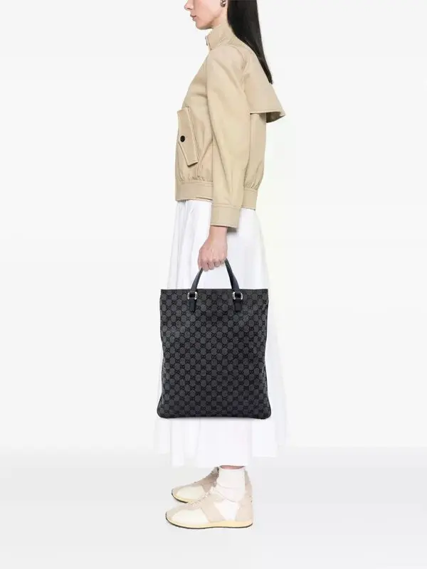 Gucci Gg Canvas Tote Bag - Grey