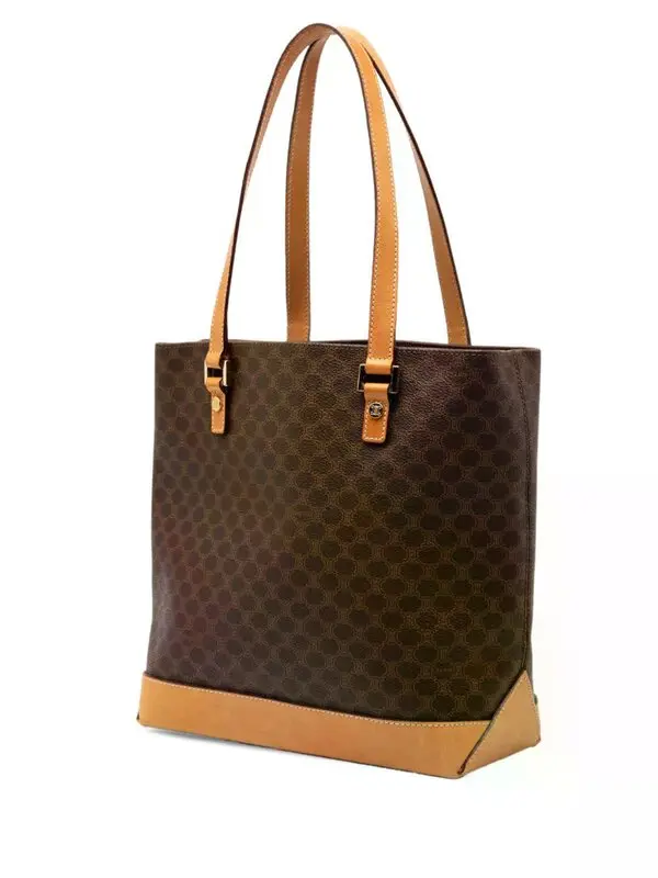 Celine Macadam Coated Canvas Tote Bag - Brown