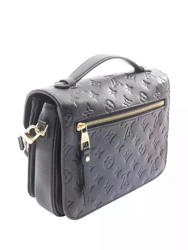 LOUIS VUITTON Monogram Empreinte Pochette Metis Satchel - Black