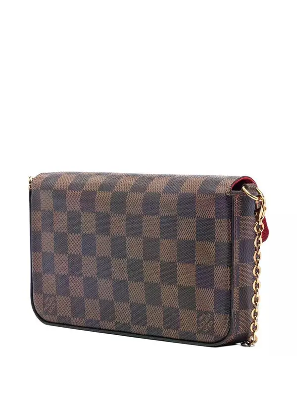 LOUIS VUITTON Damier Ebene Pochette Felicie Crossbody Bag - Brown
