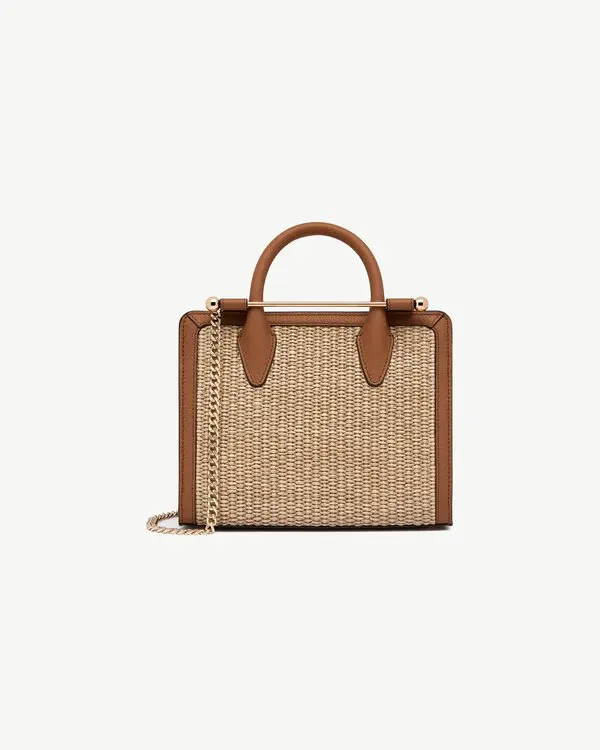 Strathberry Tote With Top Handle And Chain Strap - Brown