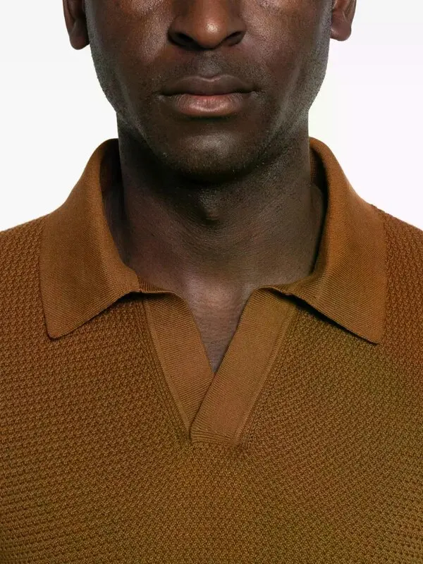 Zegna Waffle-knit T-shirt - Brown