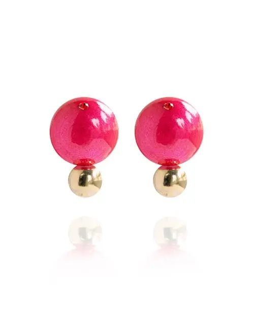SAULE LABEL Lumi Earrings - Rosso Divine