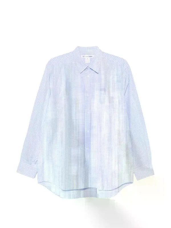 Comme Des Garçons Checked Long-sleeve Shirt - Blue