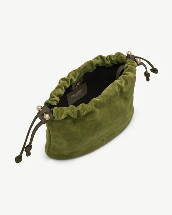 Strathberry Charlotte Drawstring Bucket Bag - Green