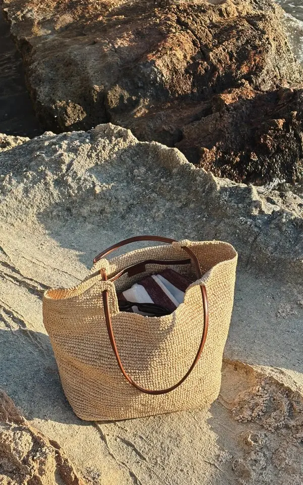 BEMBIEN Amaya Raffia And Leather Tote