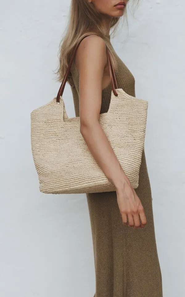 BEMBIEN Amaya Raffia And Leather Tote