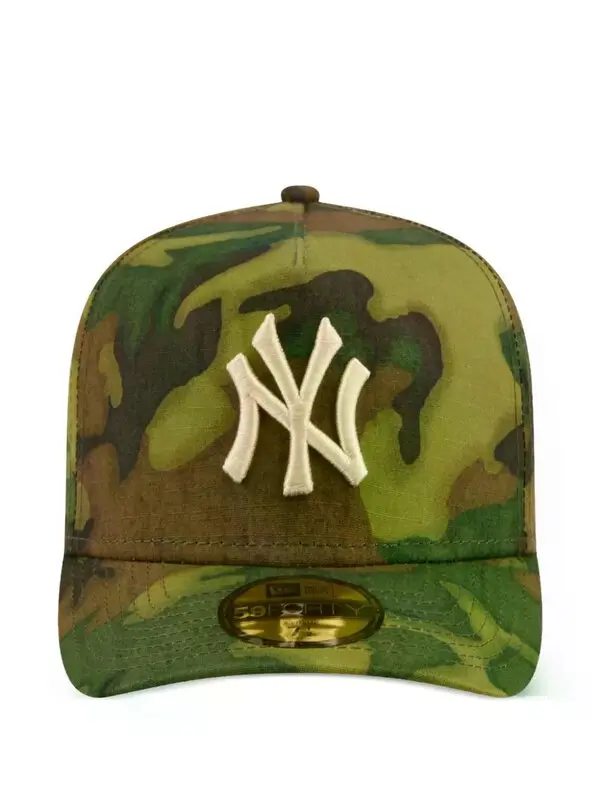 New Era New York Yankees 59fifty Camouflage Print Cotton Hat - Green