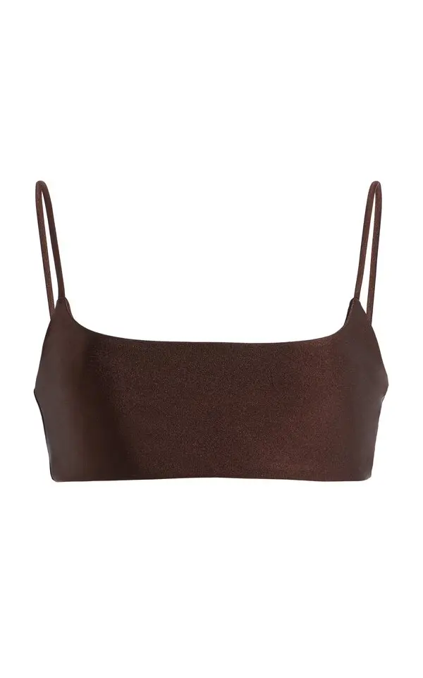 Jade Swim Muse Scoop Bikini Top - Brown