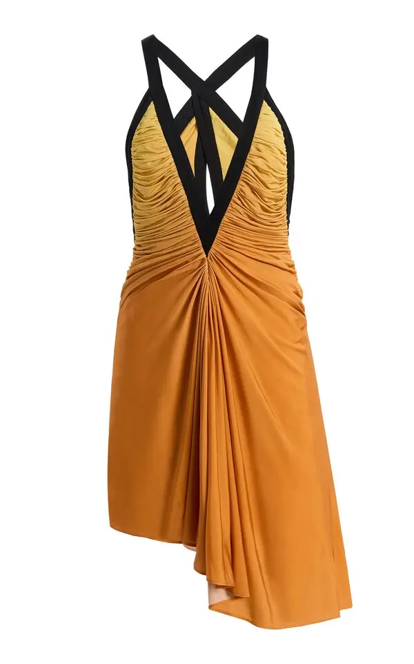 Christopher Esber La Isla Suspended Jersey Mini Dress - Orange