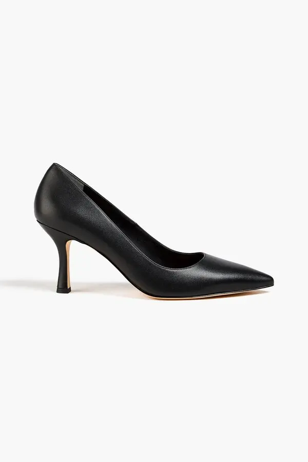 STUART WEITZMAN Isla Leather Pointed Toe Pumps - Black
