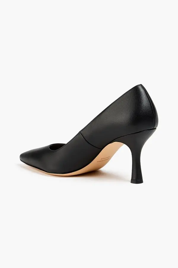 STUART WEITZMAN Isla Leather Pointed Toe Pumps - Black