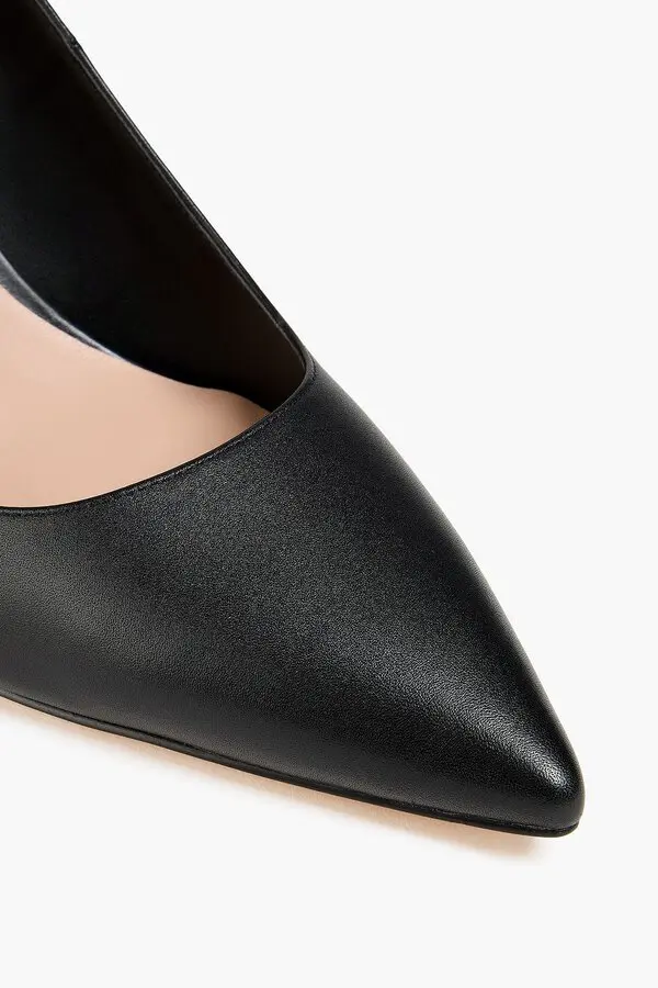 STUART WEITZMAN Isla Leather Pointed Toe Pumps - Black