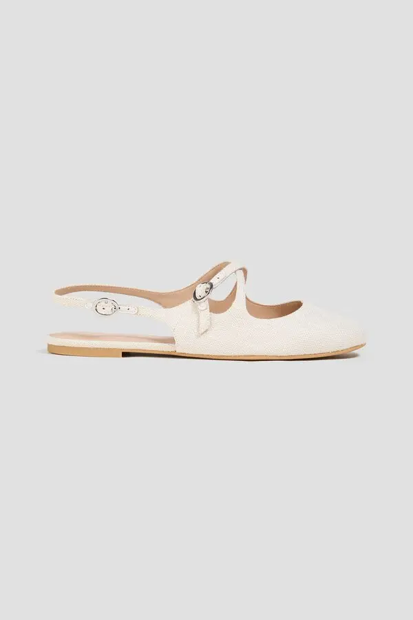 STUART WEITZMAN Clover Canvas Slingback Flats